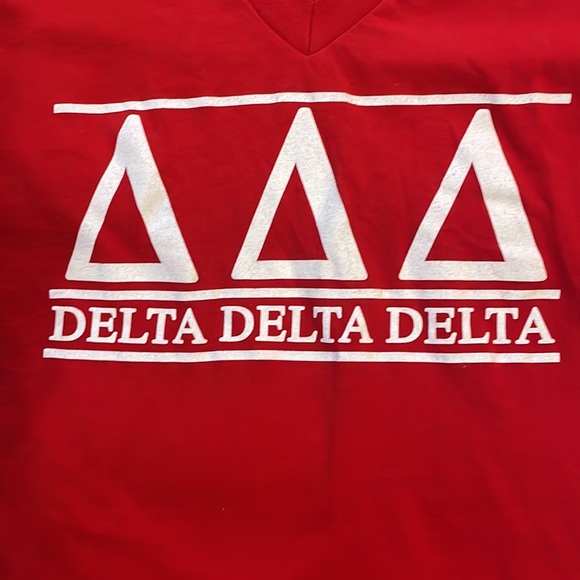Tops | Tri Delta Sorority Tshirt Red | Poshmark